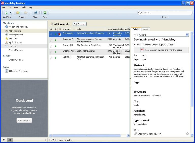Mendeley Desktop